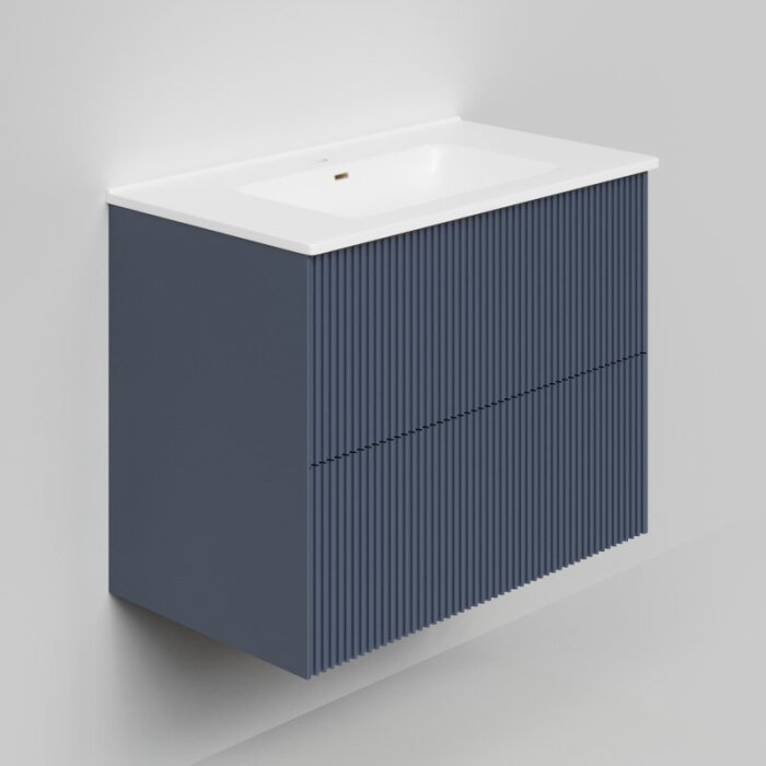 Тумба под раковину La Fenice TERRA Twin Blu Grigio синяя матовая 80 см