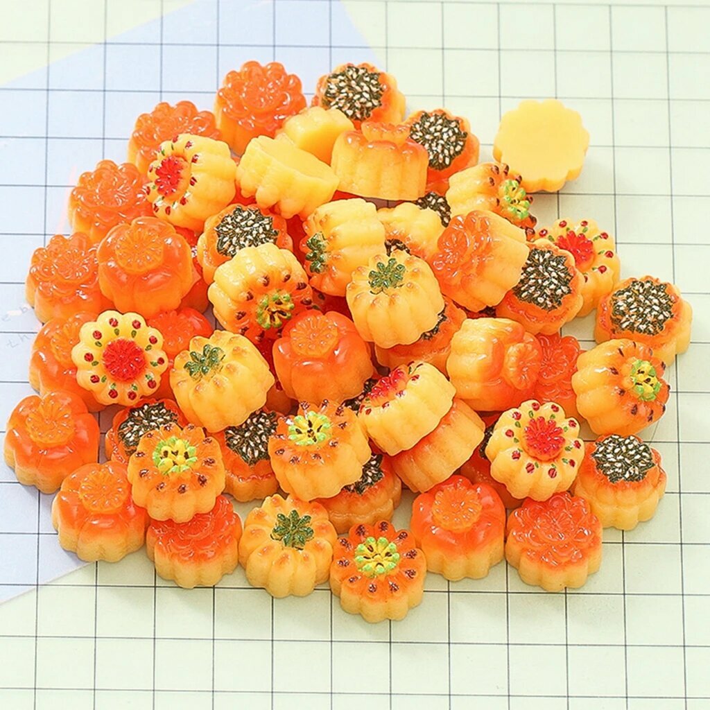 Миниатюрная еда для кукольного домика BXA Оранжевый, E random 20PCS