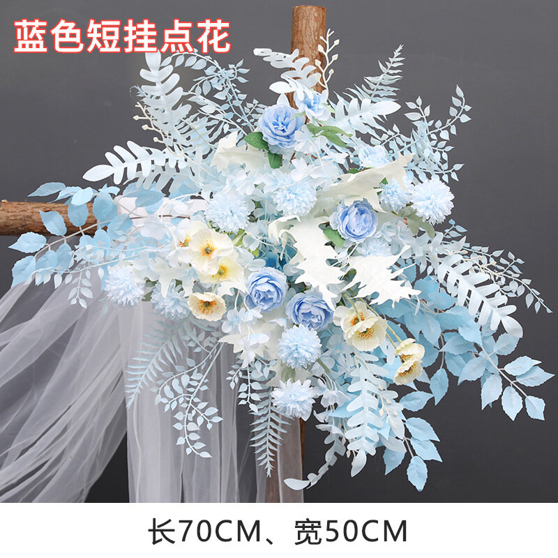 Искусственные цветы "Синий дубовый лист", для свадеб и банкетов