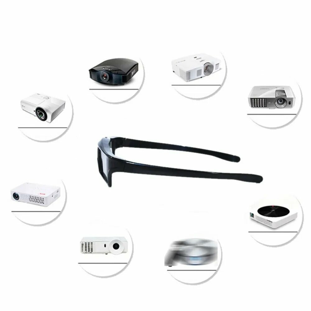 3D очки Active Shutter — размеры: 10 см × 10 см × 10 см — вес: 0.097 кг — фото 1