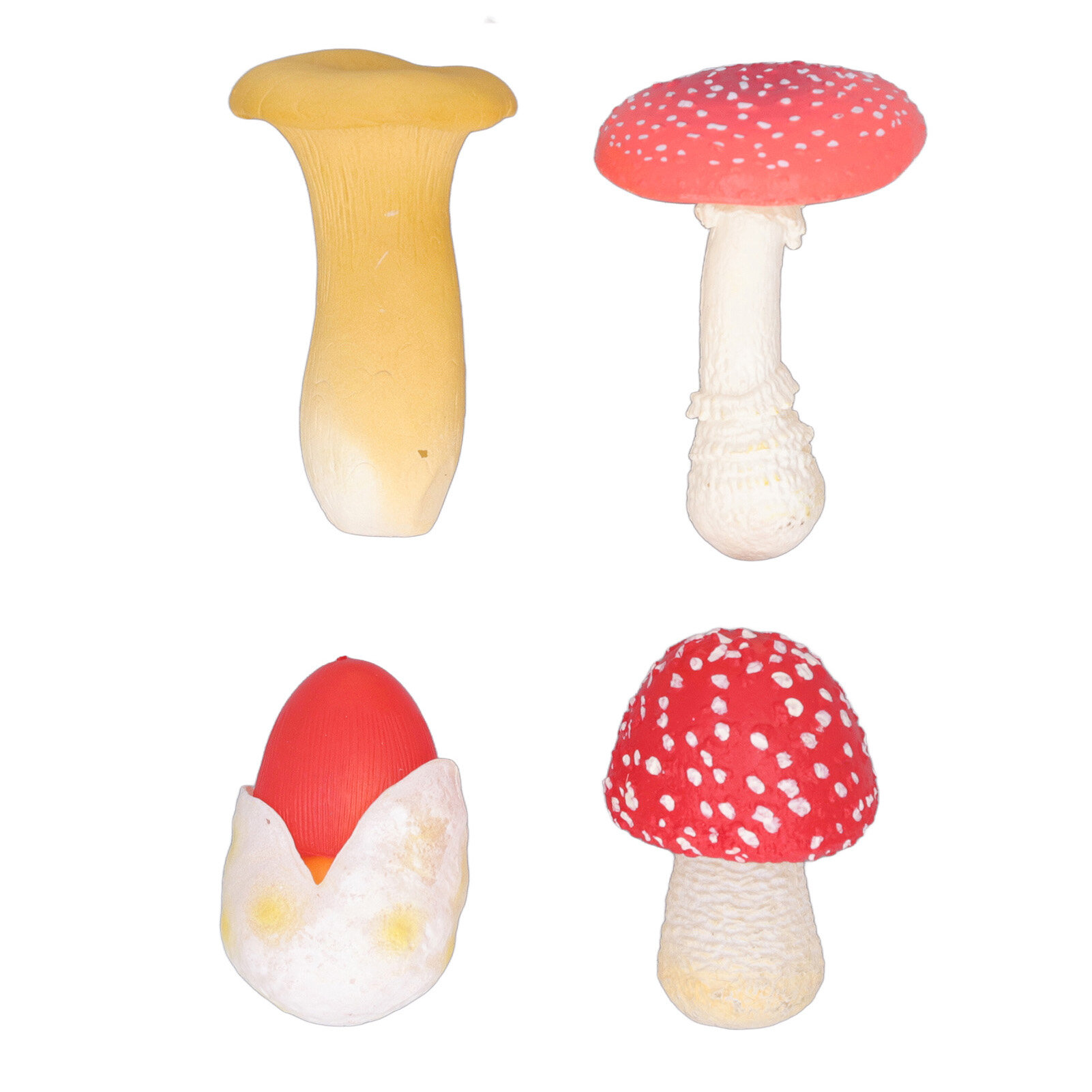 Набор из 4 миниатюрных моделей грибов, высокая имитация фигурок грибов, украшение для образования, тип 2