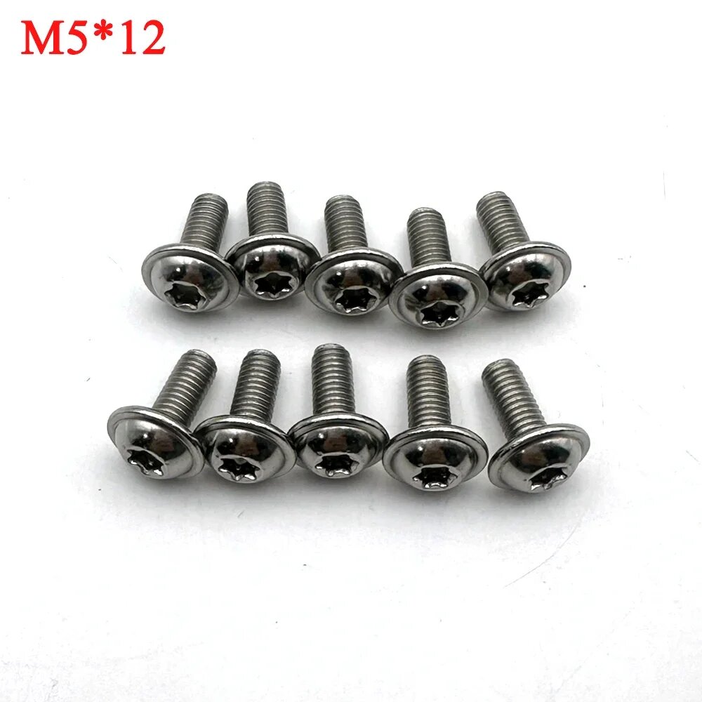 Винты M5x12 из нержавеющей стали, Цвет: 10p