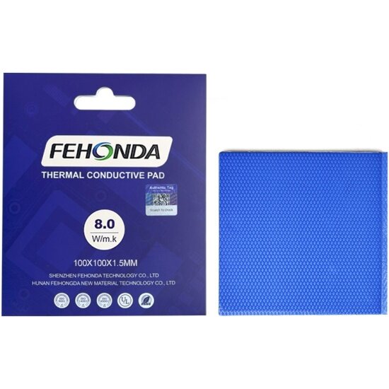 Термопрокладка Fehonda 8W 100x100x1.5мм (FHND-8W-100X100-1.5)
