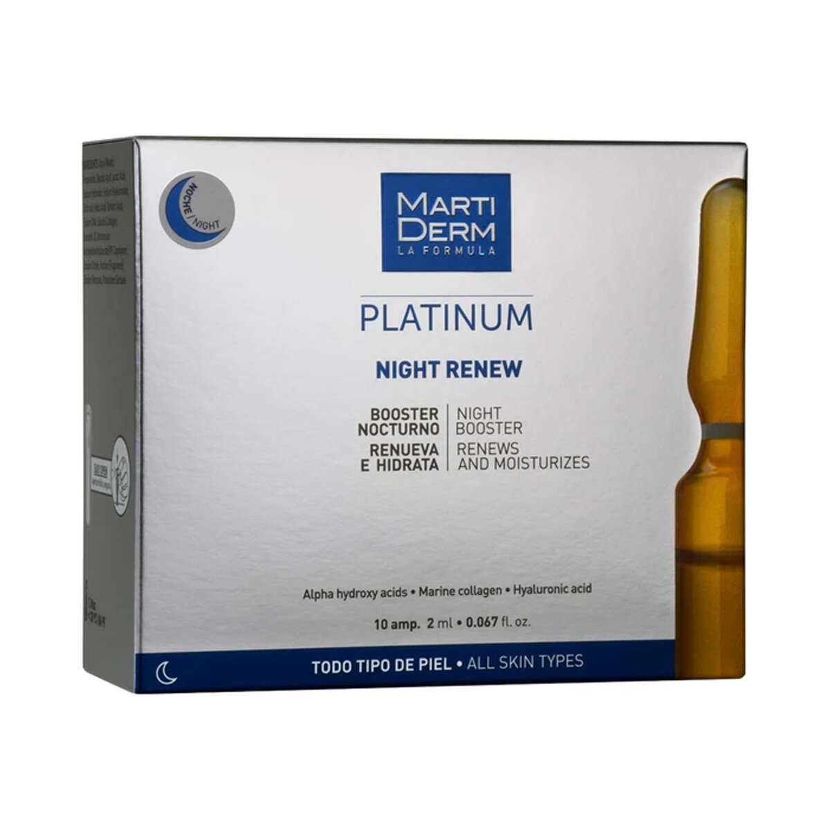 MartiDerm Ампульная сыворотка для лица Platinum Night Renew Сыворотка 10*2мл