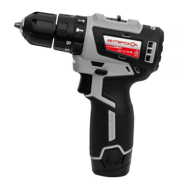 Дрель-шуруповёрт интерскол ДАУ-10/12В кейс в комплекте