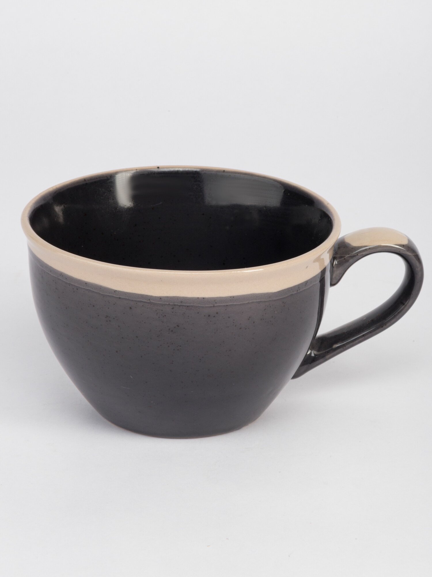 Бульонница керамическая 670 мл темно серая