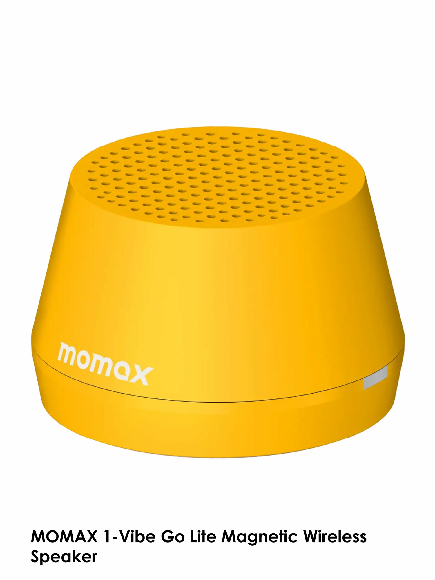 Беспроводная колонка на магните MagSafe MOMAX 1-Vibe Go Lite Magnetic Wireless Speaker BS8Y - жёлтый