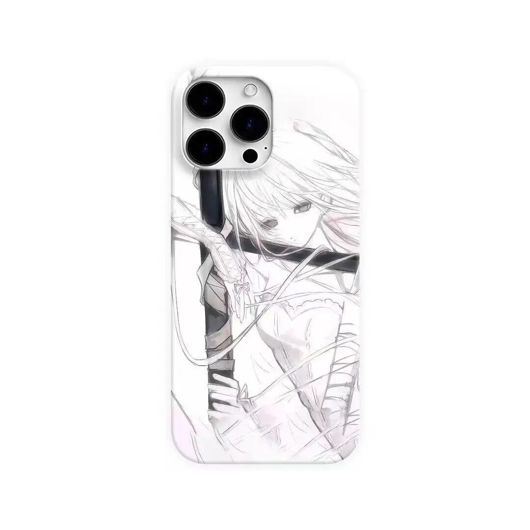 Белый чехол для телефона Sketch Cross Girl Creativity для iPhone 17, 16, 15, 14, Айфон 14 Про Макс