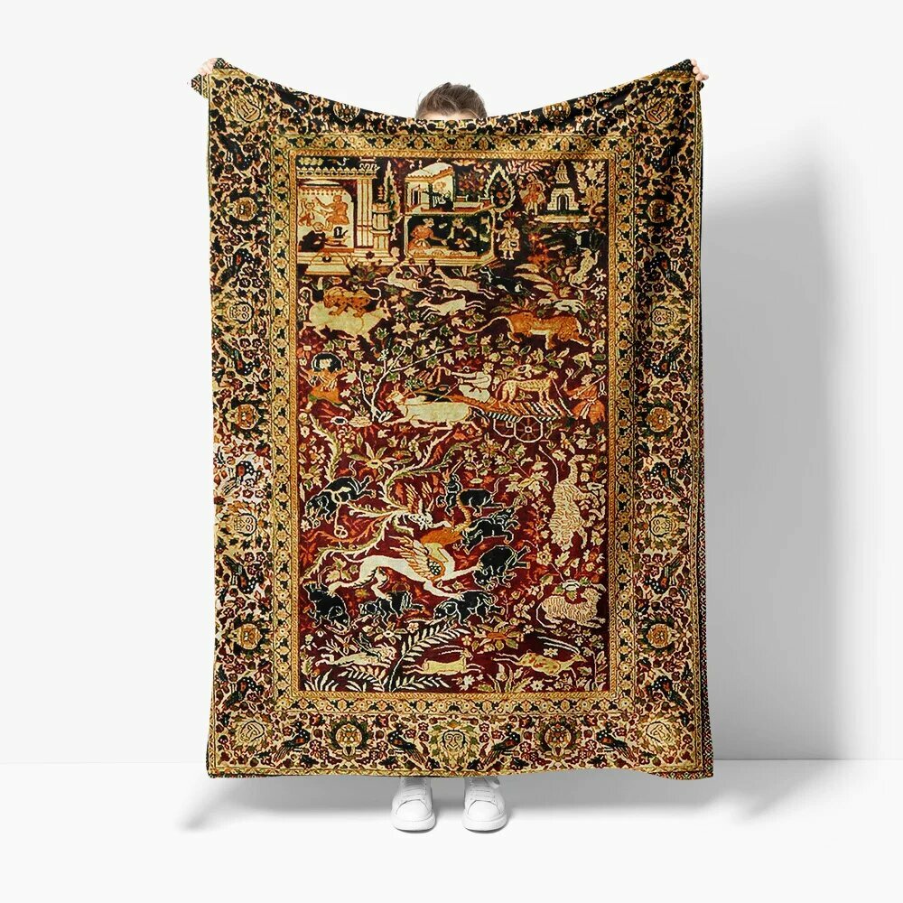 Гобелен с вышивкой "Средневековый замок" из микрофибры 70x100cm28x39in