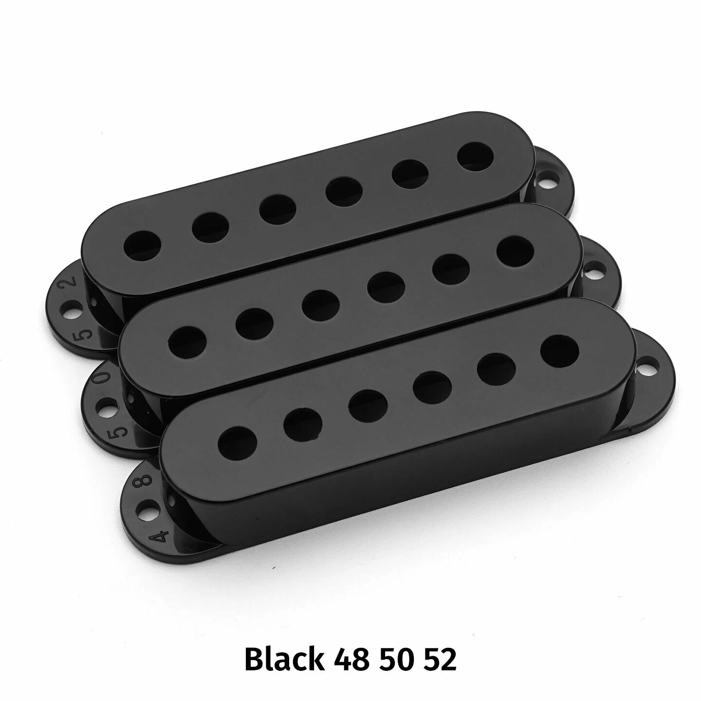 Пластиковые крышки звукоснимателей SSS 48/50/52 мм Черный, Black 48 50 52