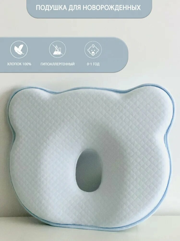 Подушка для новорожденных, детская подушка для сна ортопедическая