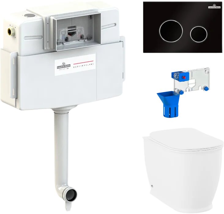 Комплект Lavinia Boho Унитаз приставной Bell Pro 33014040 / Крышка-сиденье Bell Pro с микролифтом / Бачок скрытого монтажа RelFix 38020010, Кнопка RelFix