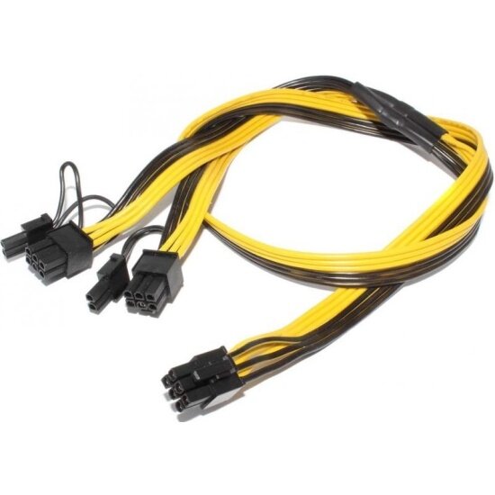 Адаптер Thv 6 pin to 2 x 6+2 pin GPU power adapter splitter cable