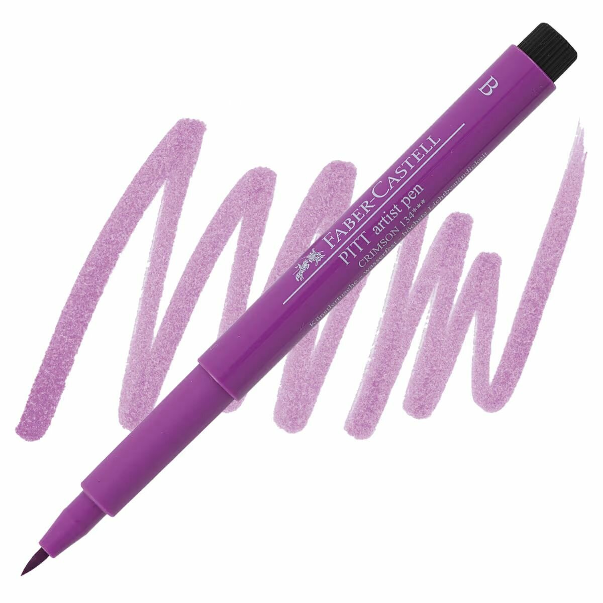 Ручка капиллярная Faber-Castell "Pitt Artist Pen Brush", цвет 134 малиновый