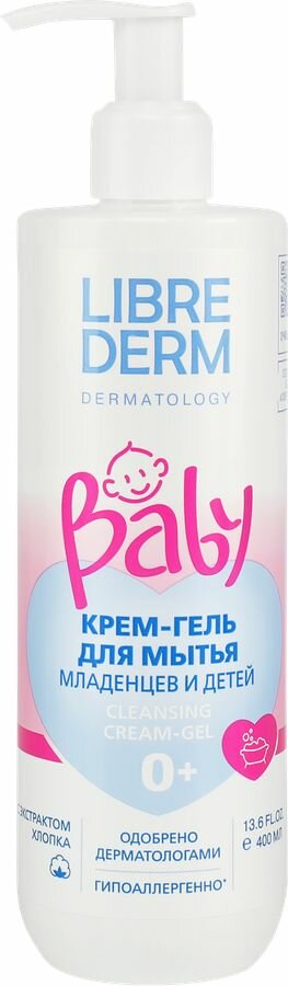 Крем-гель LIBREDERM Baby, д/мытья новорожденных, младенцев и детей Арт. 46203750 (Россия) 0.4л