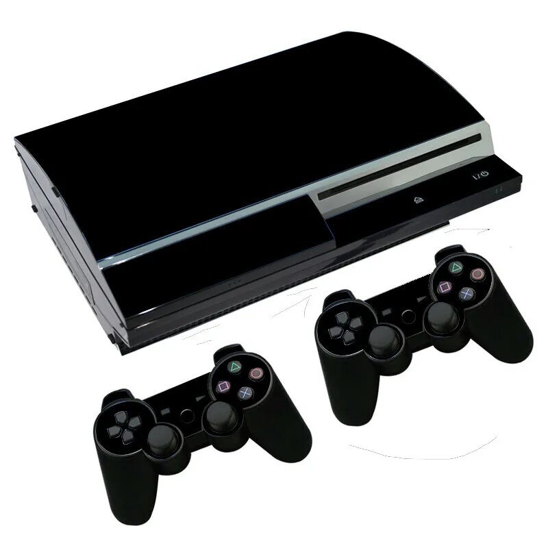 Чистый черный цвет, наклейка на кожу, наклейка, чехол для PS3 Fat Console и контроллеры для PS3 Fat Skins, виниловая наклейка