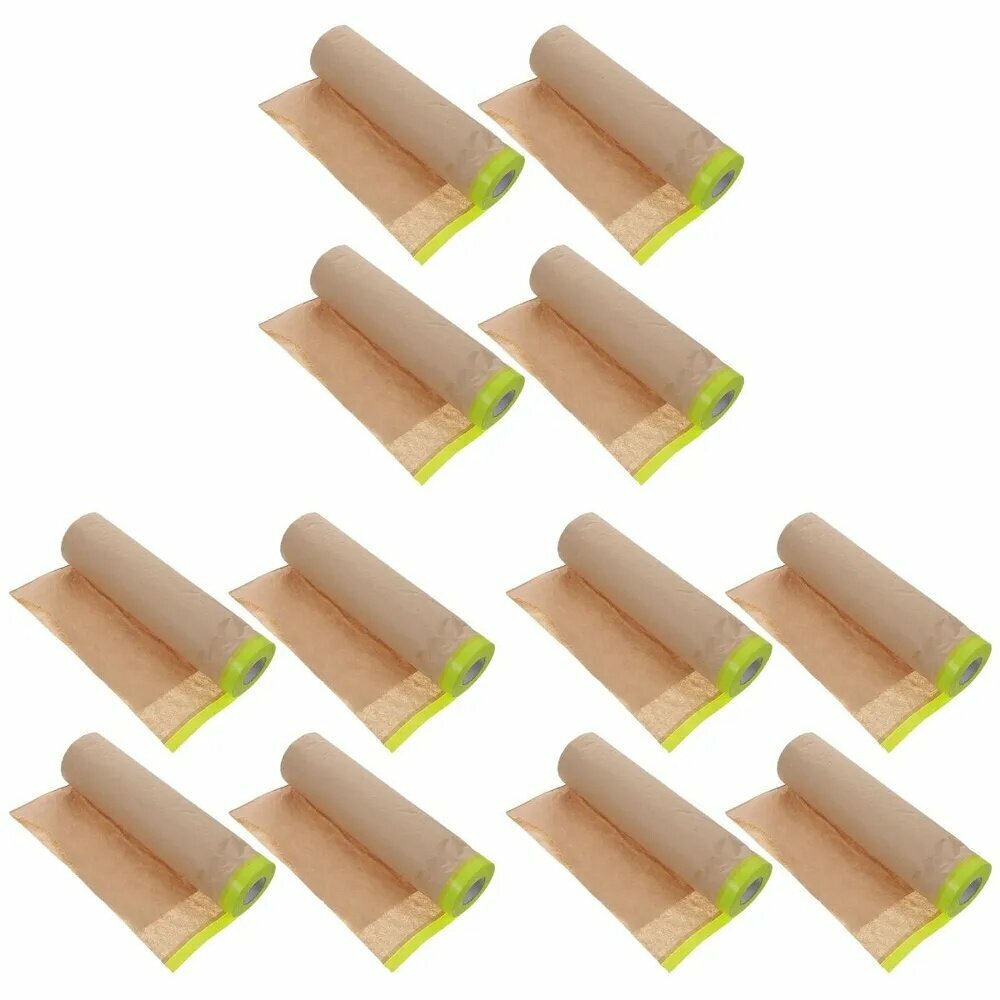 Маскировочная бумага светло-зеленая из бумаги для домашнего использования, 12 рулонов