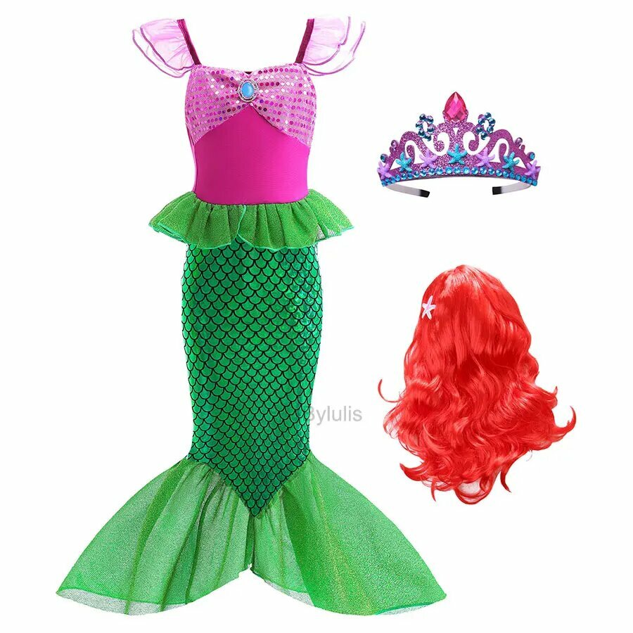 Костюмы принцессы Ариэль для девочек 100, CD90-4