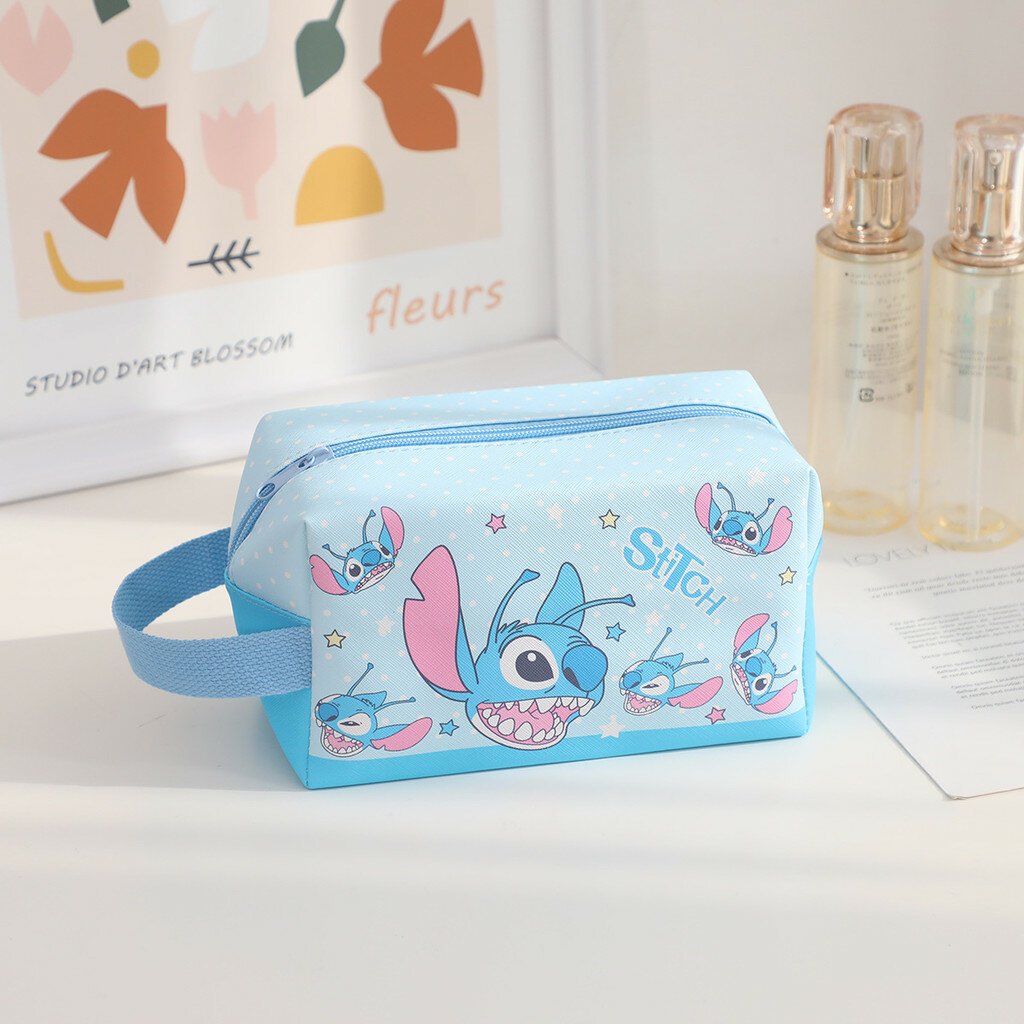 Polka dots pochacco head travel storage bag pu multipurpose organizer for cosmetics and stationery use dot head stitched