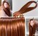 Волосы для куклы Саран Коричневый, red brown, 50g 5bag