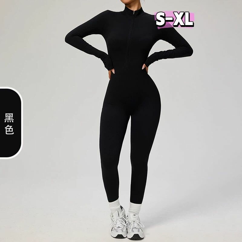 Спортивный боди: Ультраудобное цельное боди с молнией для фитнеса