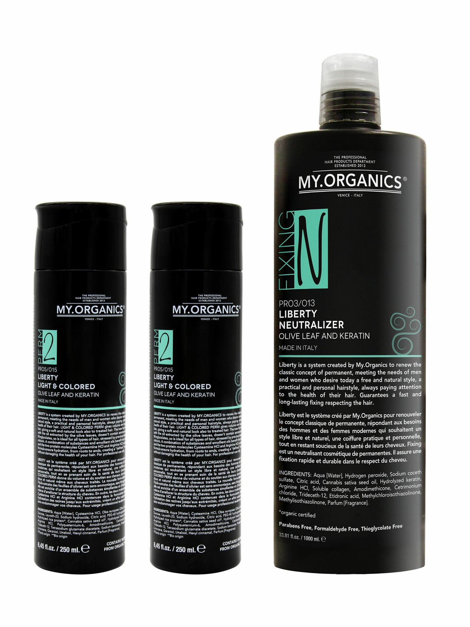 My.Organics Набор для химической завивки, 2х250 мл + Нейтрализатор 1000 мл