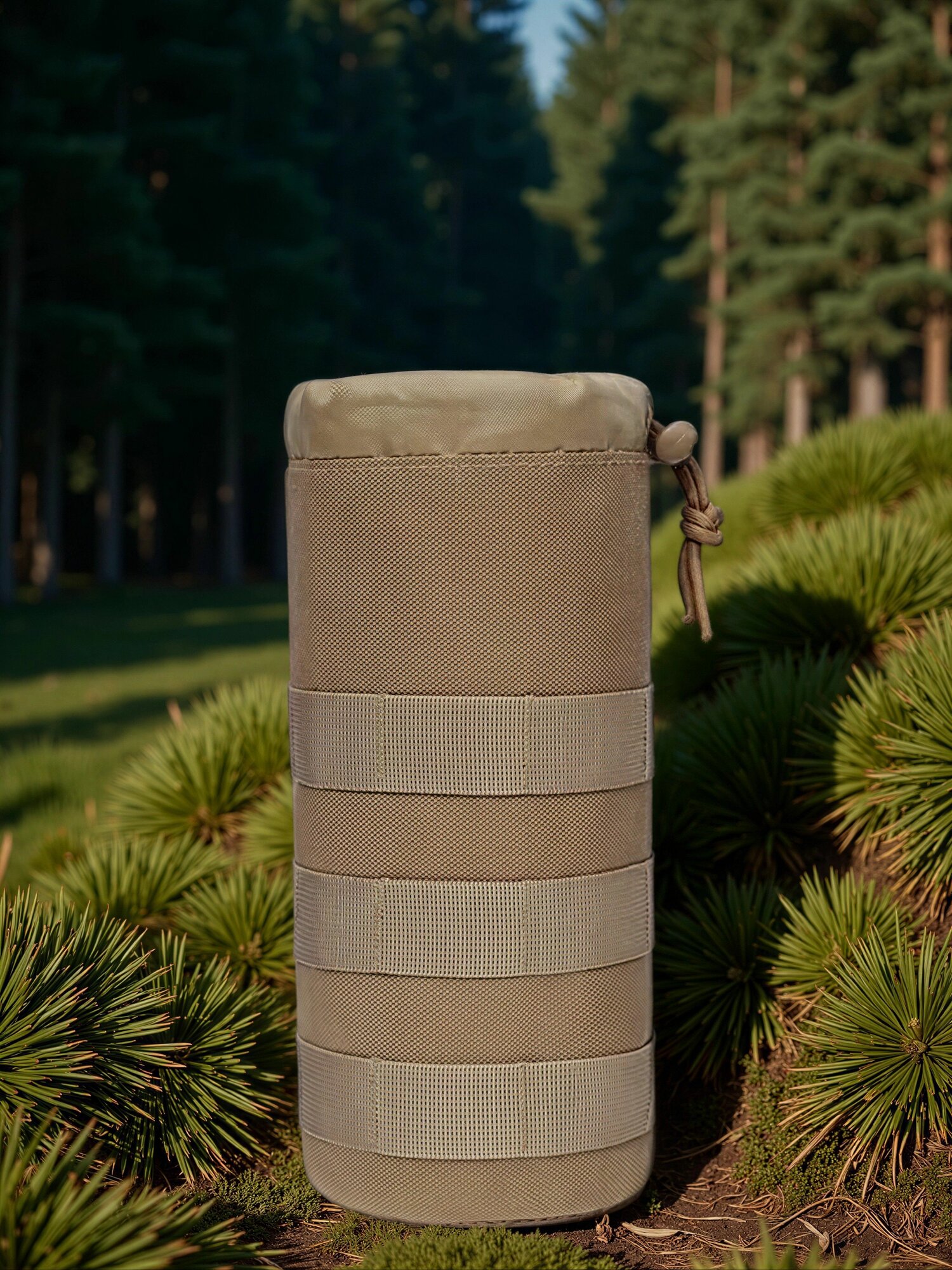 Сумка для бутылки с водой на 1л, подсумок тактический песочного цвета