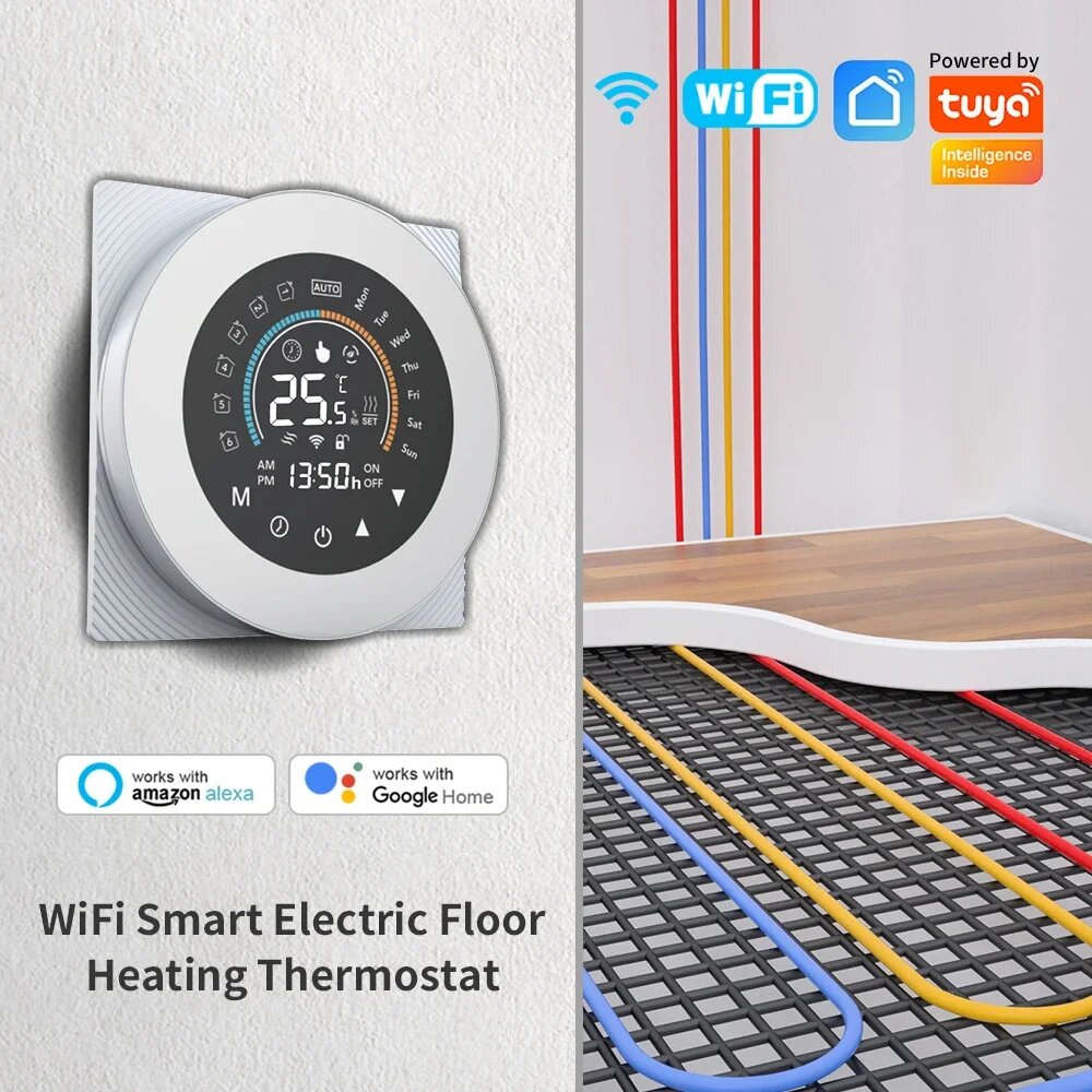 Tuya Smart Life Wi-Fi термостат для котлов и теплого пола WiFi ElectricHeating