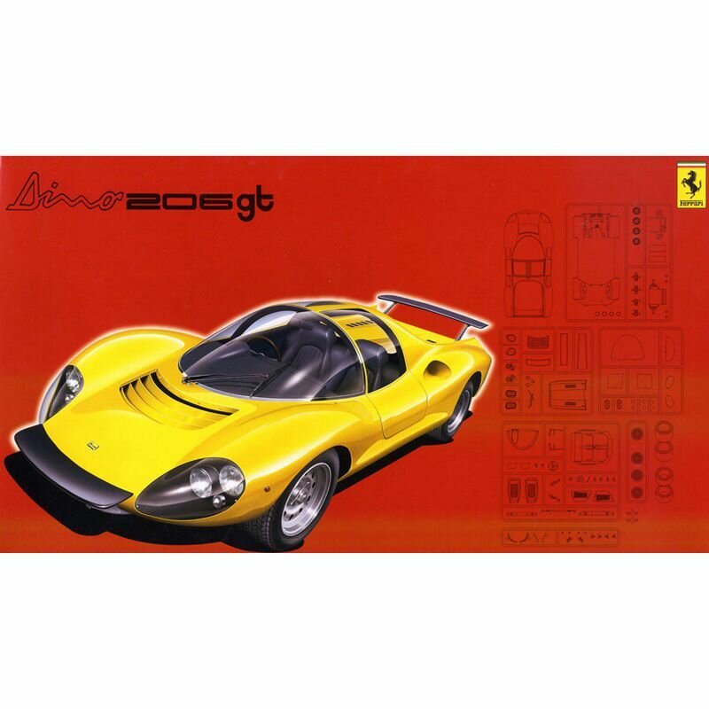 Сборные автомобилей модели Fujimi-12363 1/24 Ferrari Dino 206 GT car model kit
