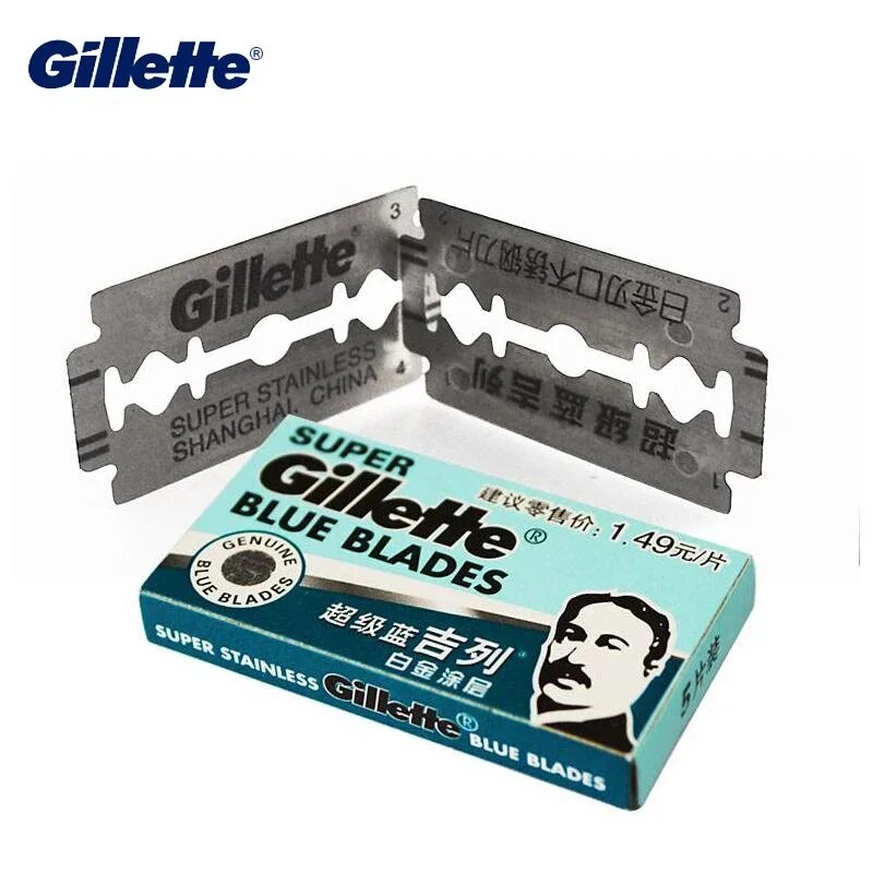 Gillette Super Blue Лезвия для бритвы 5 лезвий 5 blades with box