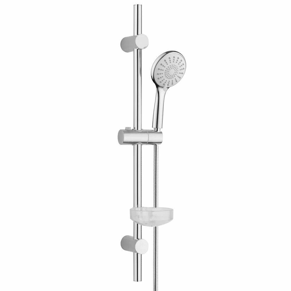 Душевой гарнитур Orange O-Shower OS906cr хром, глянцевый, из нержавеющей стали, 3 режима струи, лейка для душа со шлангом и штангой, с функцией экономии воды