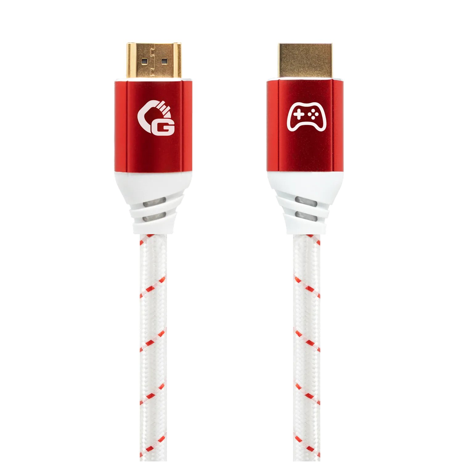 Oehlbach EXCELLENCE Gaming UHD Ultra High-Speed HDMI 2.1b cable 2,0m Red / White D1C42550