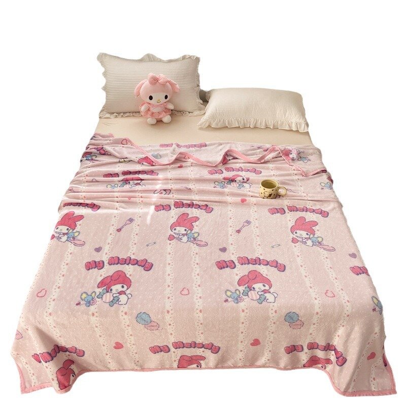 Двустороннее одеяло из молочного бархата с рисунком Sanrio-Мелодия 200*230cm