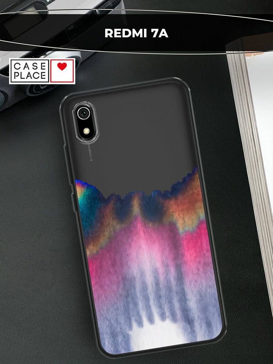 Чехол на Xiaomi Redmi 7A / Сяоми Редми 7А с принтом Акварельная абстракция, прозрачный