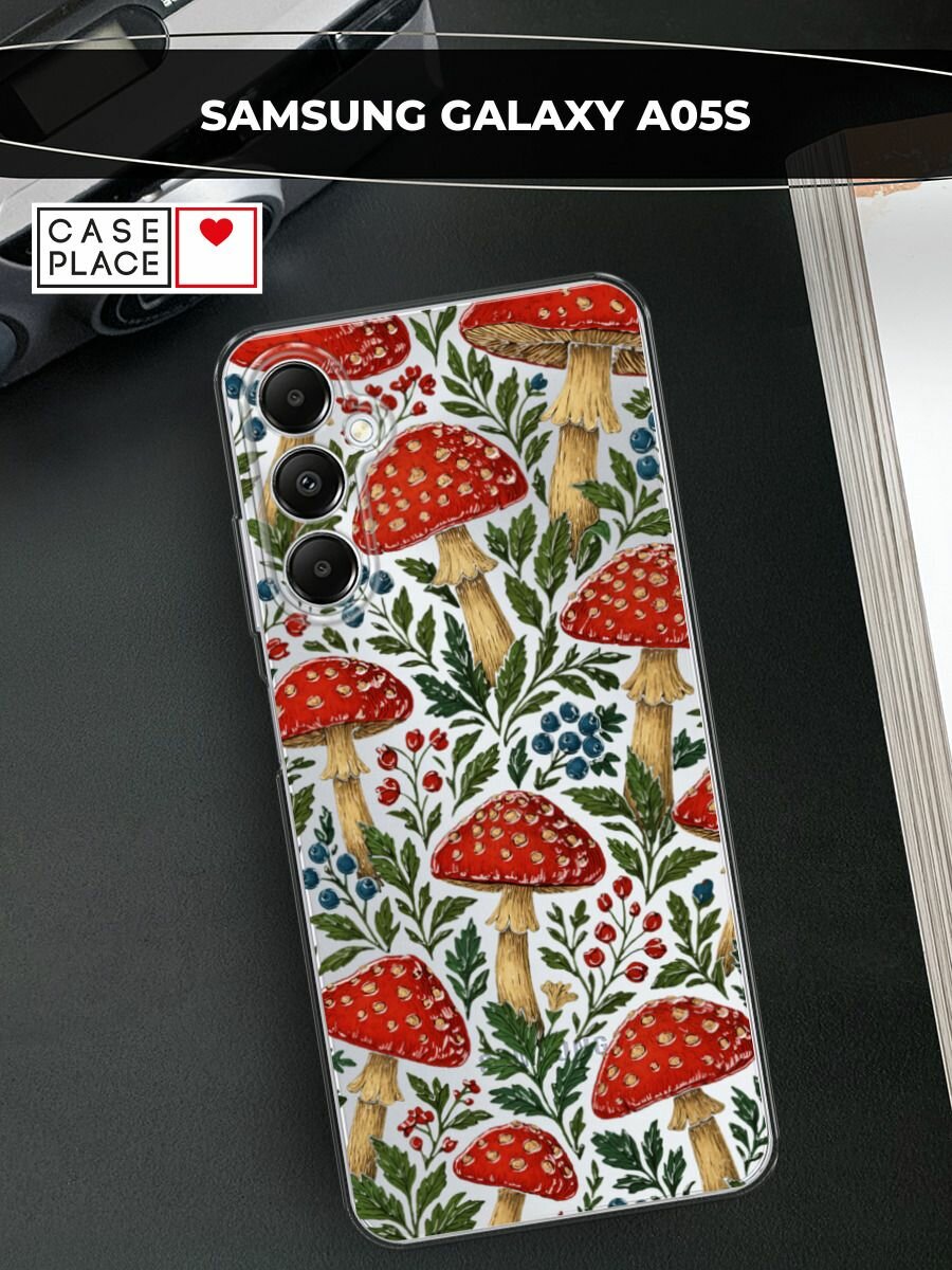 Чехол на Samsung Galaxy A05s / Самсунг Галакси A05s с принтом Мухоморы