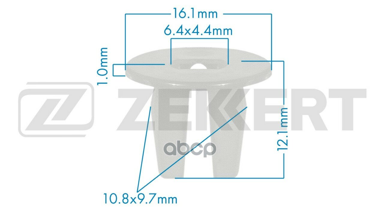 Клипса крепёжная Nissan Renault (миним. кол-во заказа 10 шт) Zekkert арт. be-3554