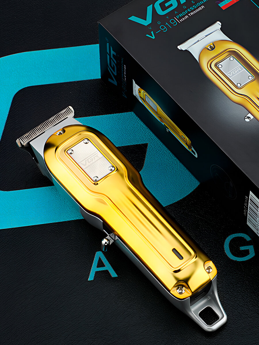 Машинка для стрижки волос мужская с насадками беспроводная VGR V-919