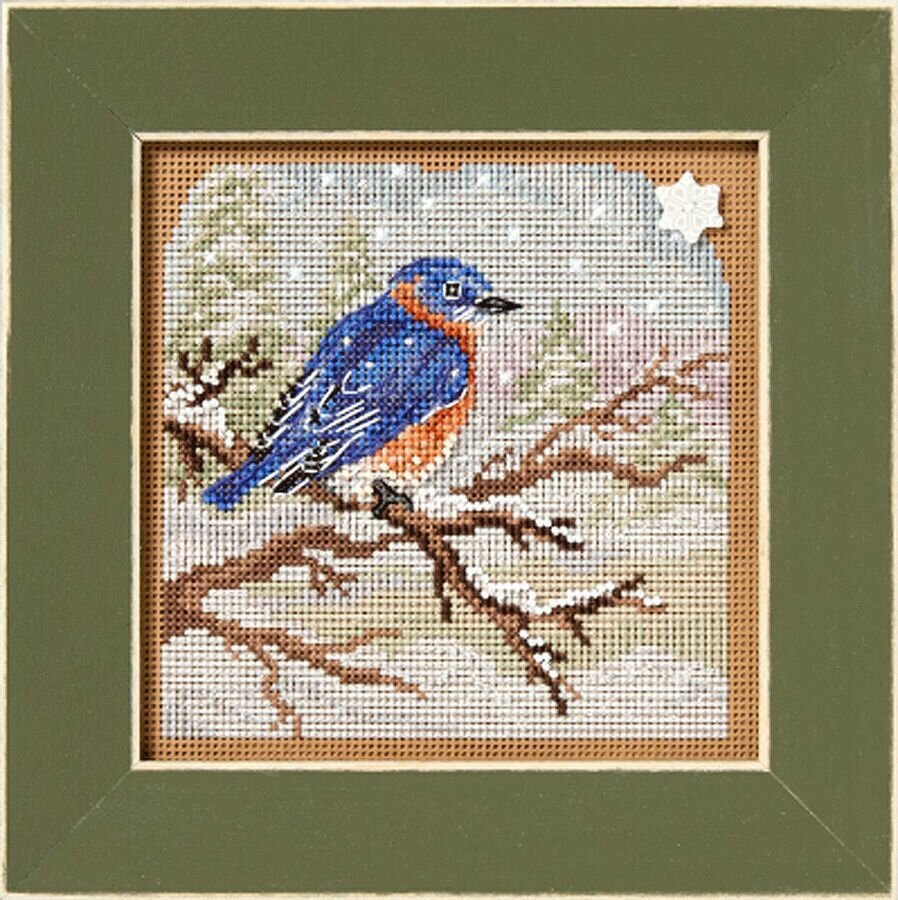 Набор для вышивания Snowy Bluebird (13 x 13 см.) / Mill Hill MH142534