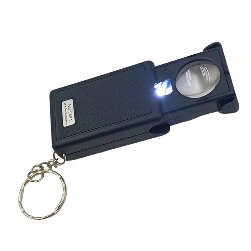 Портативная Лупа С 45-кратным Увеличением И встроенной светодиодной Подсветкой Для Детального Осмотра Ювелирных Изделий Марок Монет