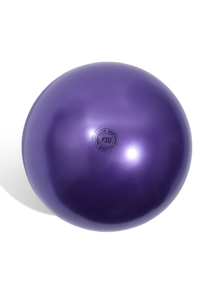 Мяч для художественной гимнастики Металлик, d=19 см, фиолетовый