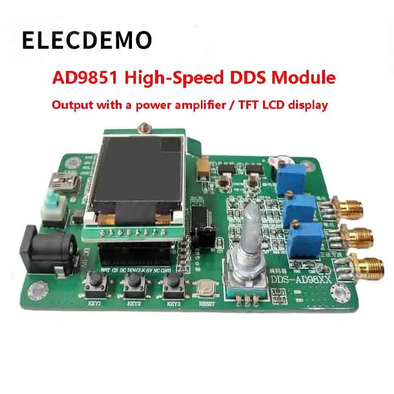 Функциональный сигнал генератор ElecDemo AD9851