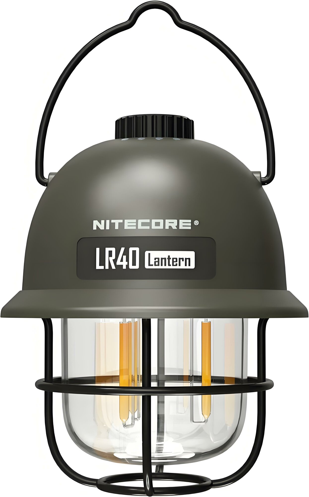 Кемпинговый фонарь NITECORE LR40 G (LR40-G), многофункциональный, USB-зарядный, аккумулятор 4000 мАч, 100 лм, черный