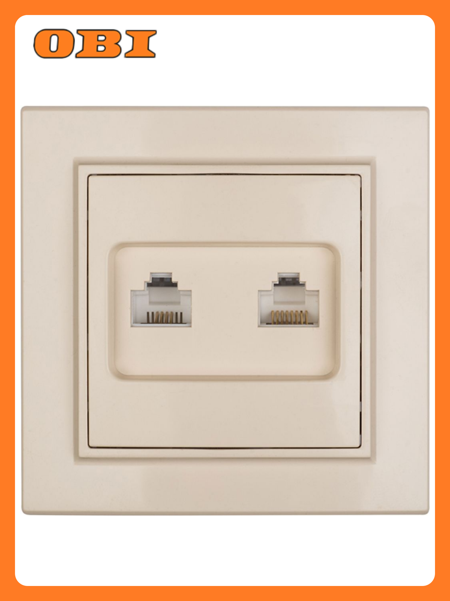 Розетка EKF Минск RJ-45+Phone, скрытый монтаж, поликарбонат, IP20, бежевая