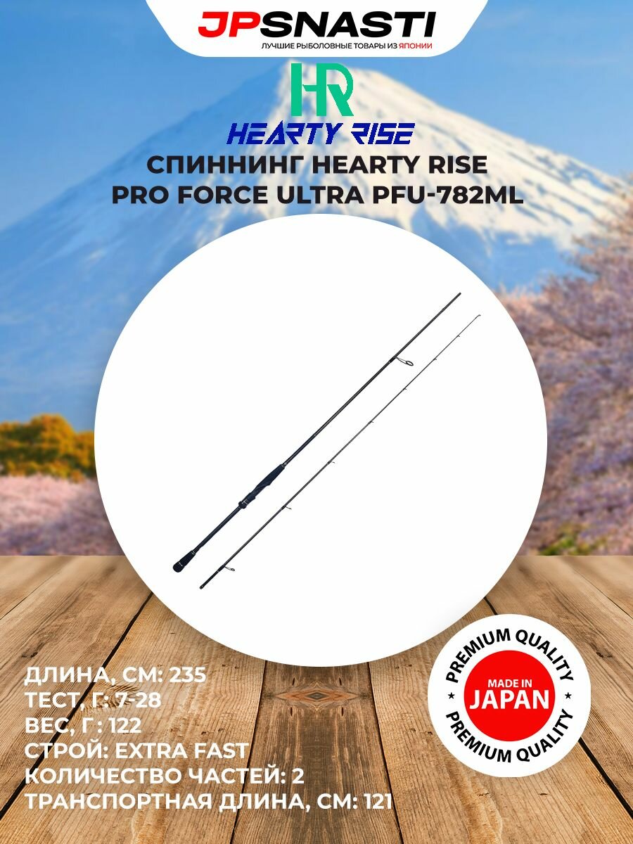 Спиннинг Hearty Rise Pro Force Ultra PFU-782ML, 235 см, 7-28 г