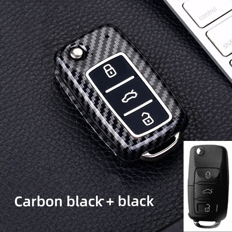 Чехол для ключа VW Polo Golf Passat Carbon black