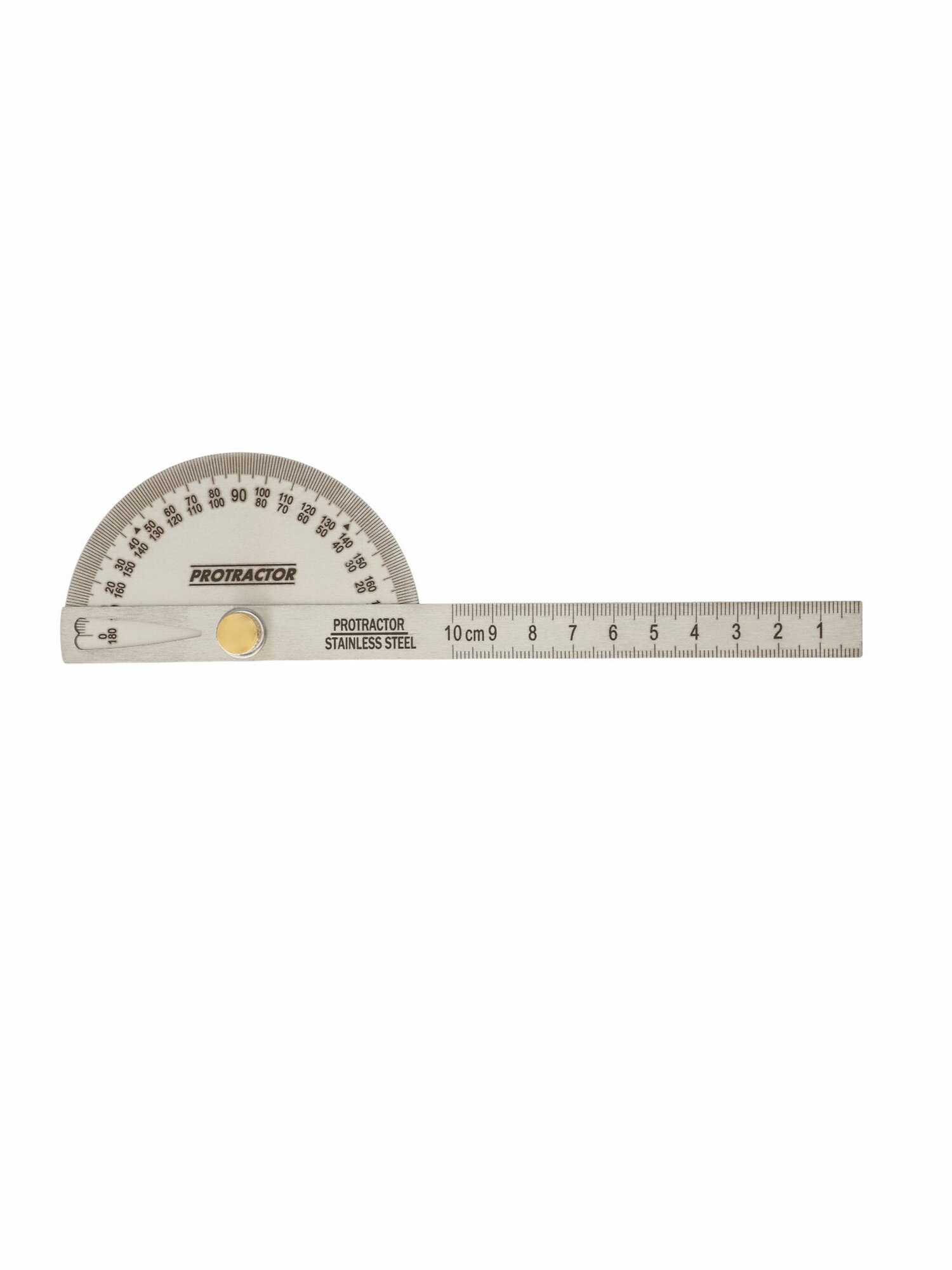 Угломер с линейкой нержавеющая сталь, гравировка, 100 мм, размер упаковки: 5 x 1.5 x 20 см.