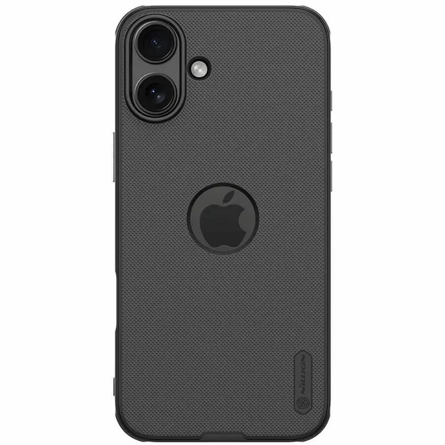 Накладка с вырезом для логотипа Nillkin Super Frosted Shield Pro для iPhone 16 черный