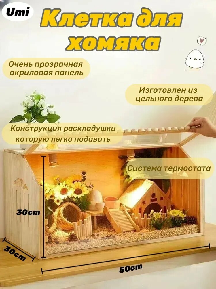 Витрина для шиншилл 50*30*30cm