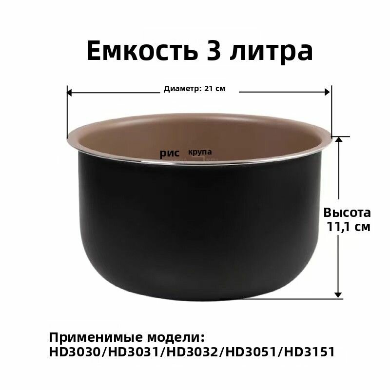 Чаша для мультиварки 3 литра запасная кастрюля