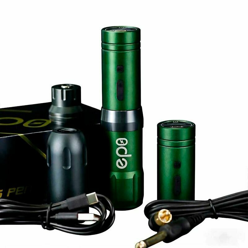 Тату машинка беспроводная для перманентного макияжа, татуажа AVA GT EP8 Green (ход иглы 3.5mm)